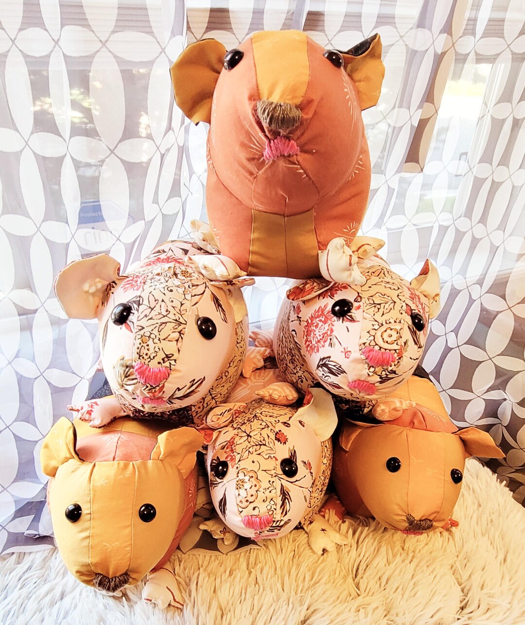 Large Stuffed Multi Pattern Guinea Pig - Etsy Australia