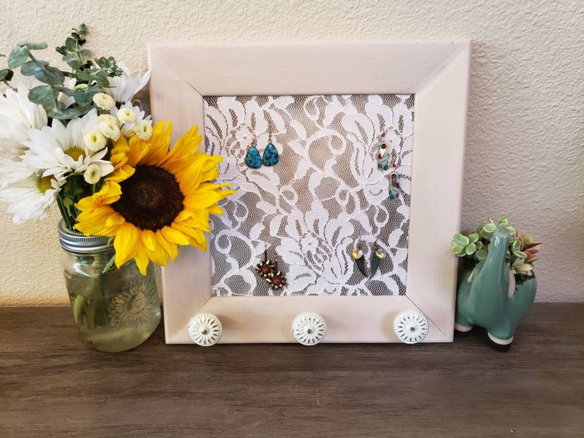 Square Reclaimed Frame Earring Display | Etsy