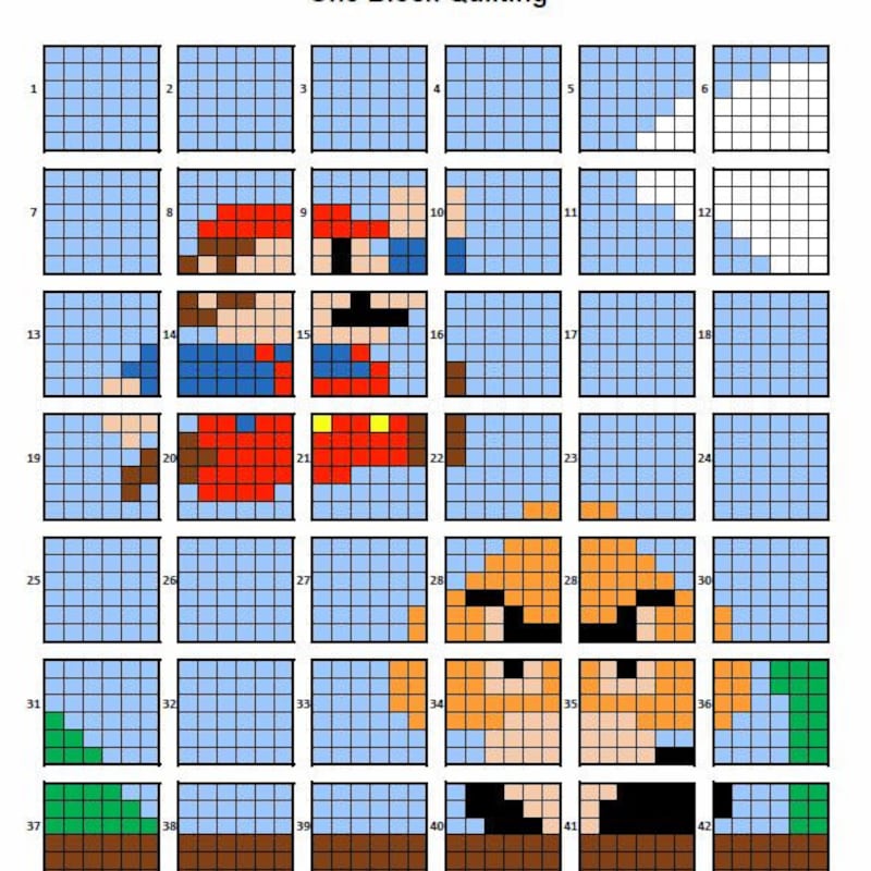 Pixel Quilt Patterns - Etsy