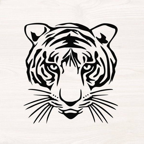Tiger Silhouette Outline Svg - Etsy