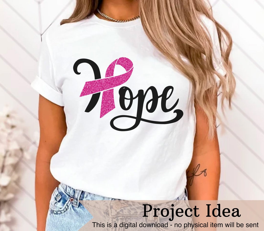 Breast Cancer Awareness Hope SVG PNG Files for Cutting Machines ...