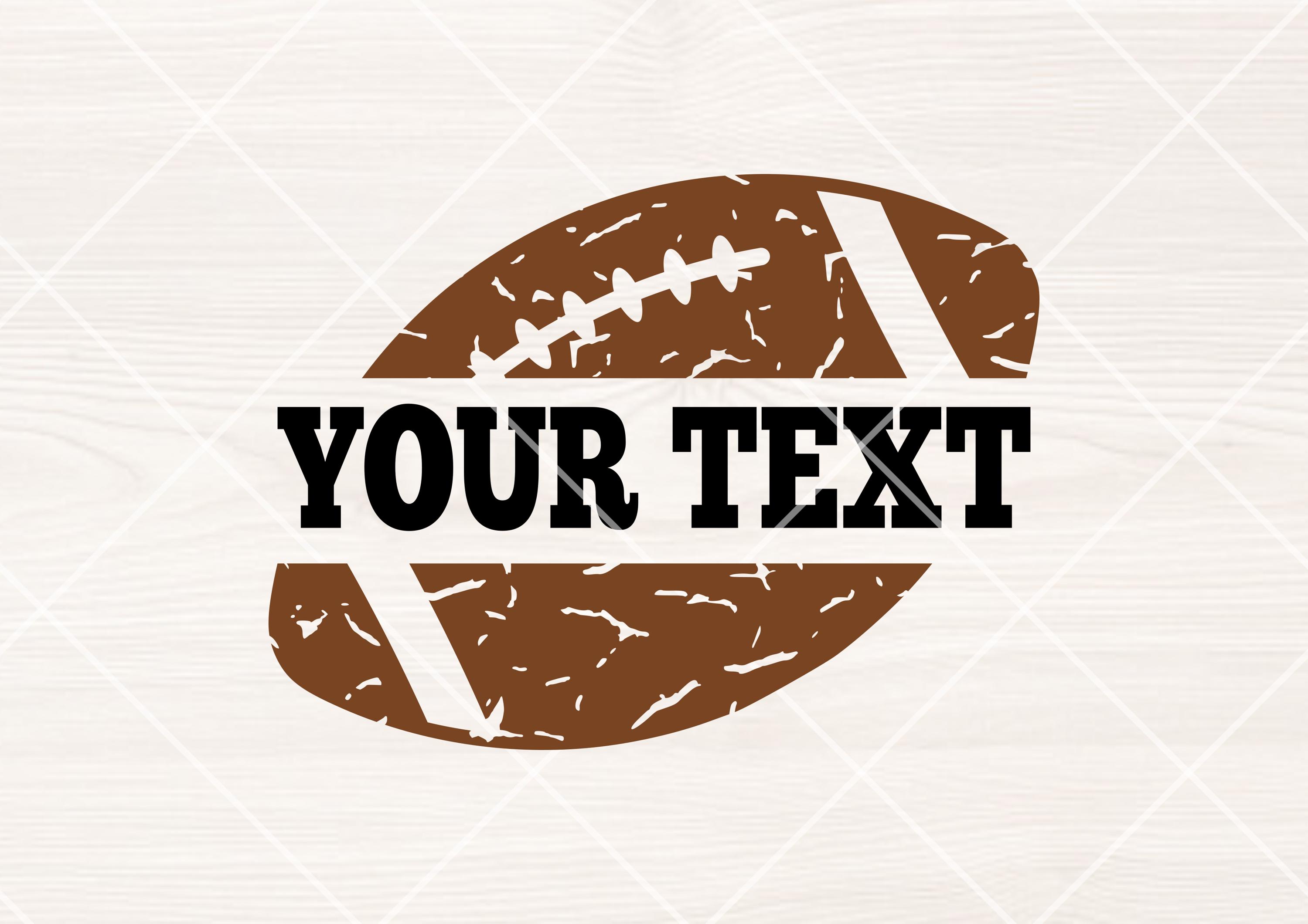 Split Football SVG PNG Files for Cutting Machines, Digital Clipart ...