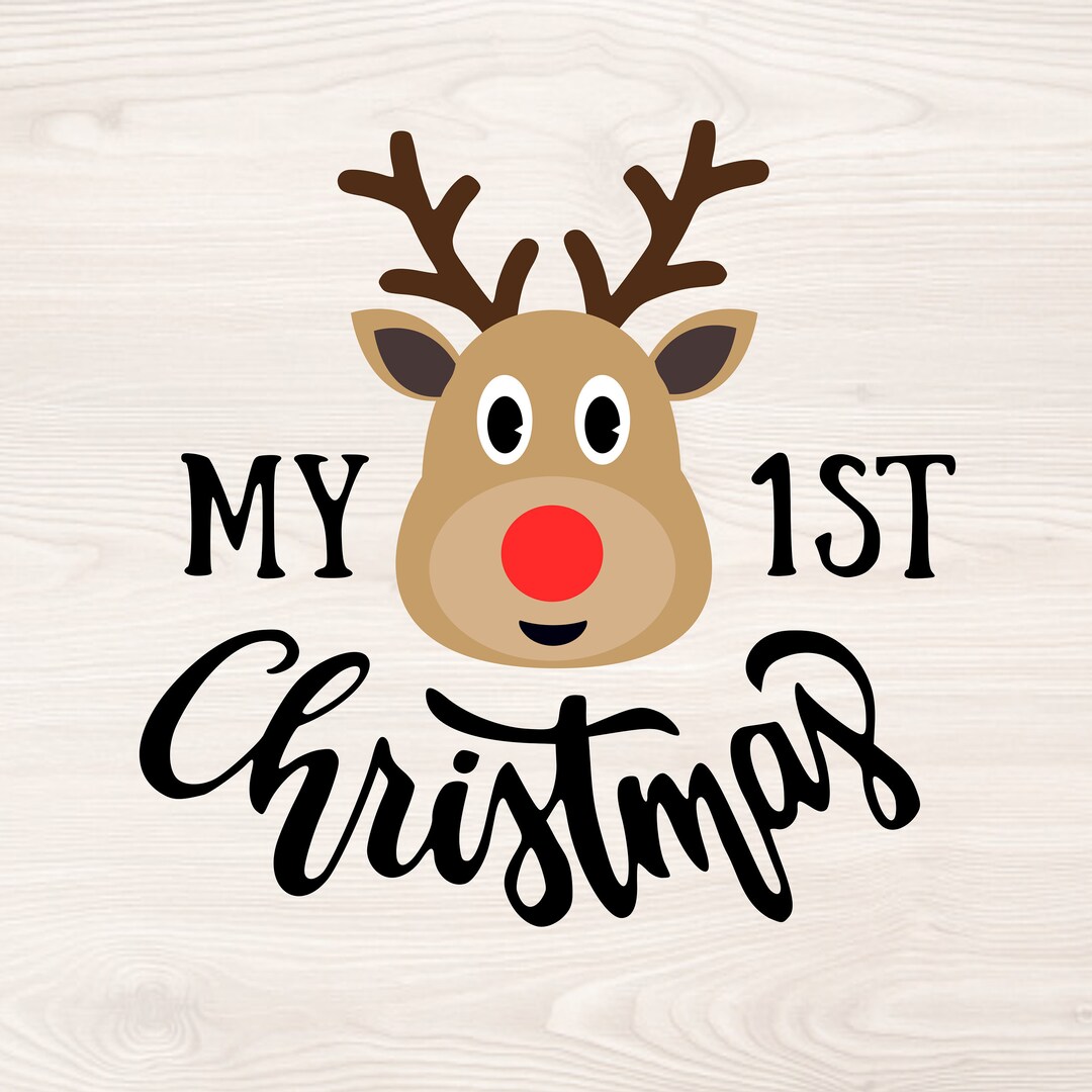 My First Christmas SVG PNG Files for Cutting Machines, Digital Clipart ...