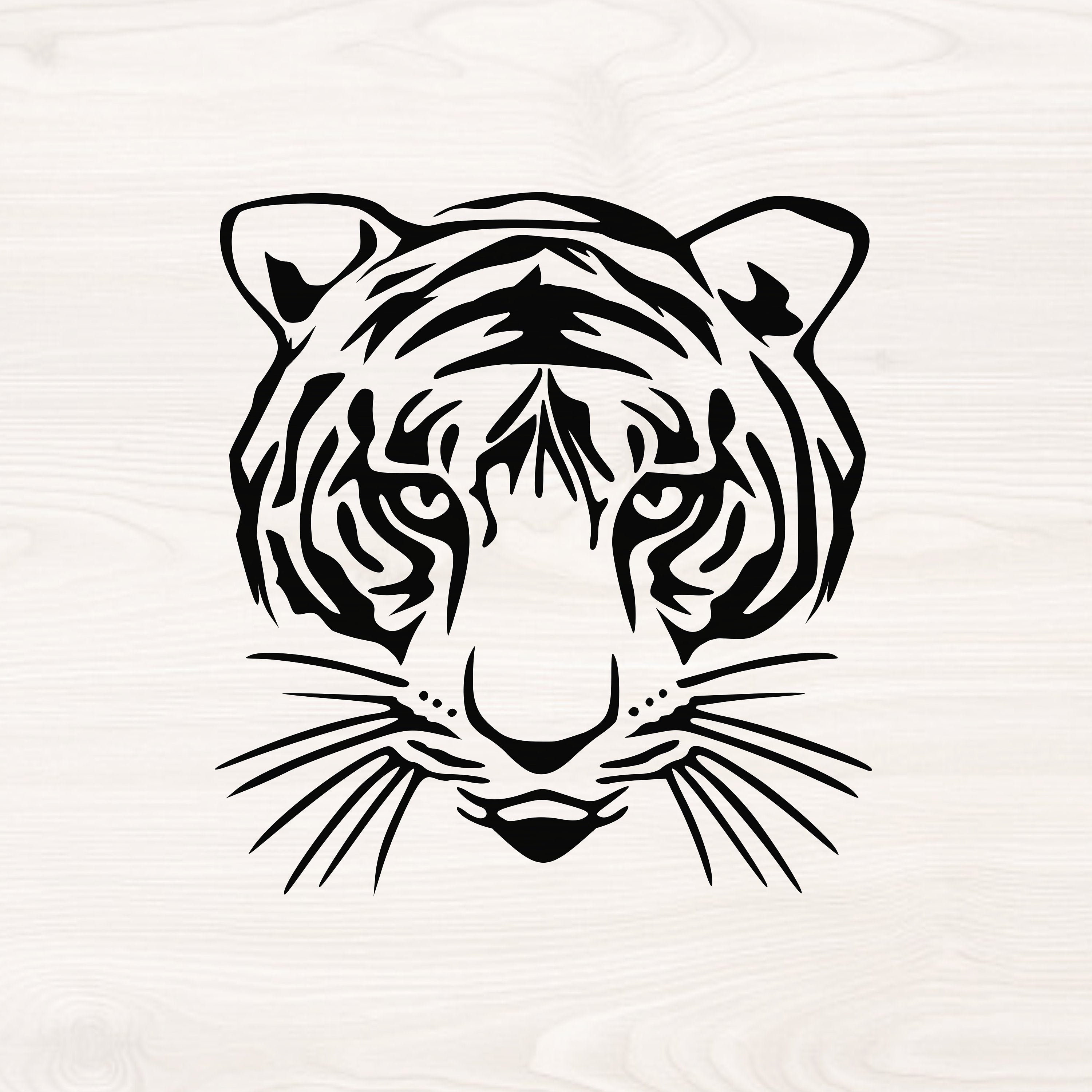 Tiger Head SVG PNG Files for Cutting Machines Digital - Etsy