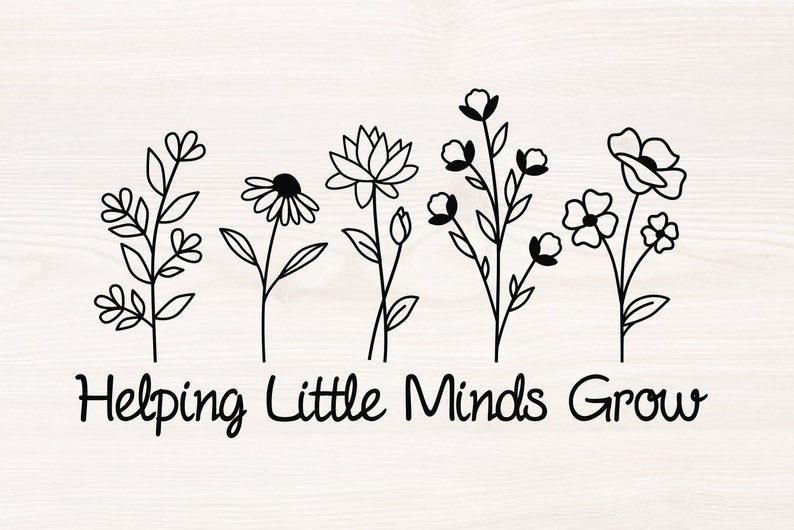 Helping Little Minds Grow SVG PNG Files for Cutting Machines - Etsy