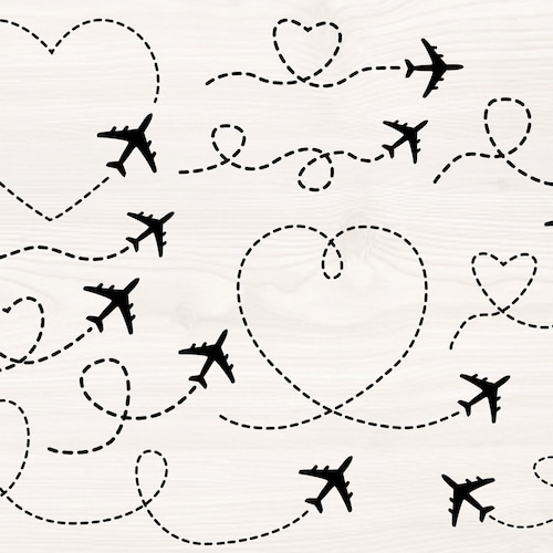 Airplane Path Bundle SVG PNG Files for Cutting Machines - Etsy