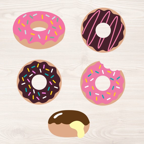 Donut Bundle SVG PNG Files for Cutting Machines Digital - Etsy