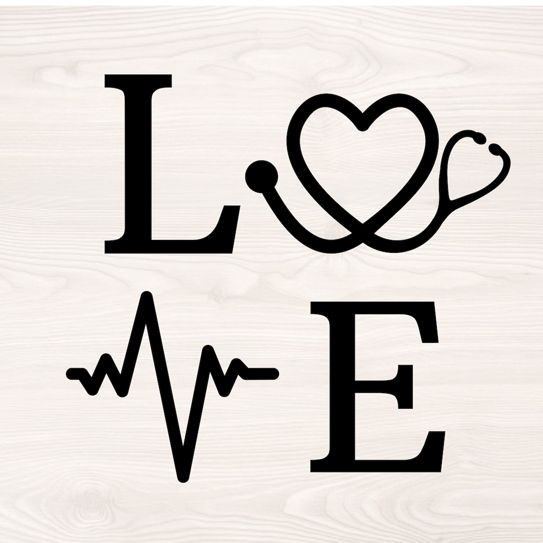 Love Nurse SVG PNG Files for Cutting Machines, Digital Clipart Nurse ...
