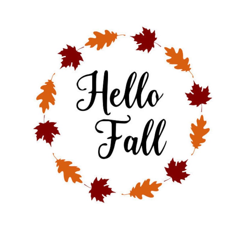 Hello Fall SVG PNG Files for Cutting Machines Digital - Etsy