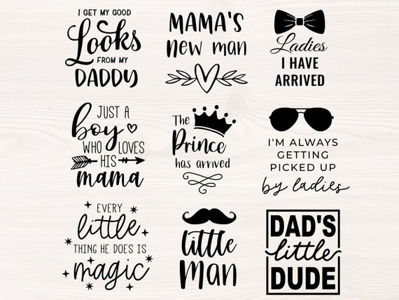 Baby Boy Bundle SVG PNG Files for Cutting Machines Digital | Etsy Australia