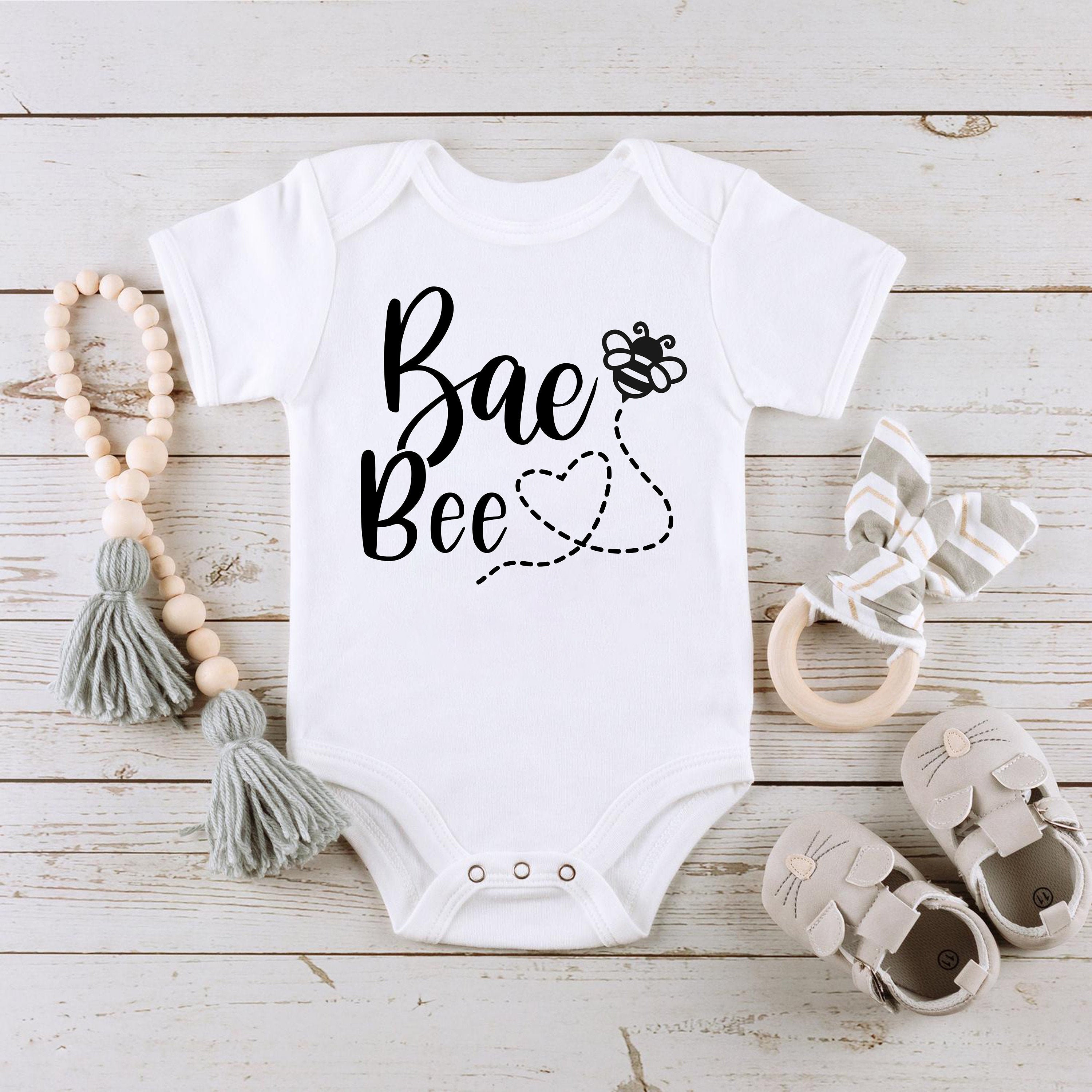 Bae Bee SVG PNG Files, Bumble Bee Baby Onesie Design (digital Download ...