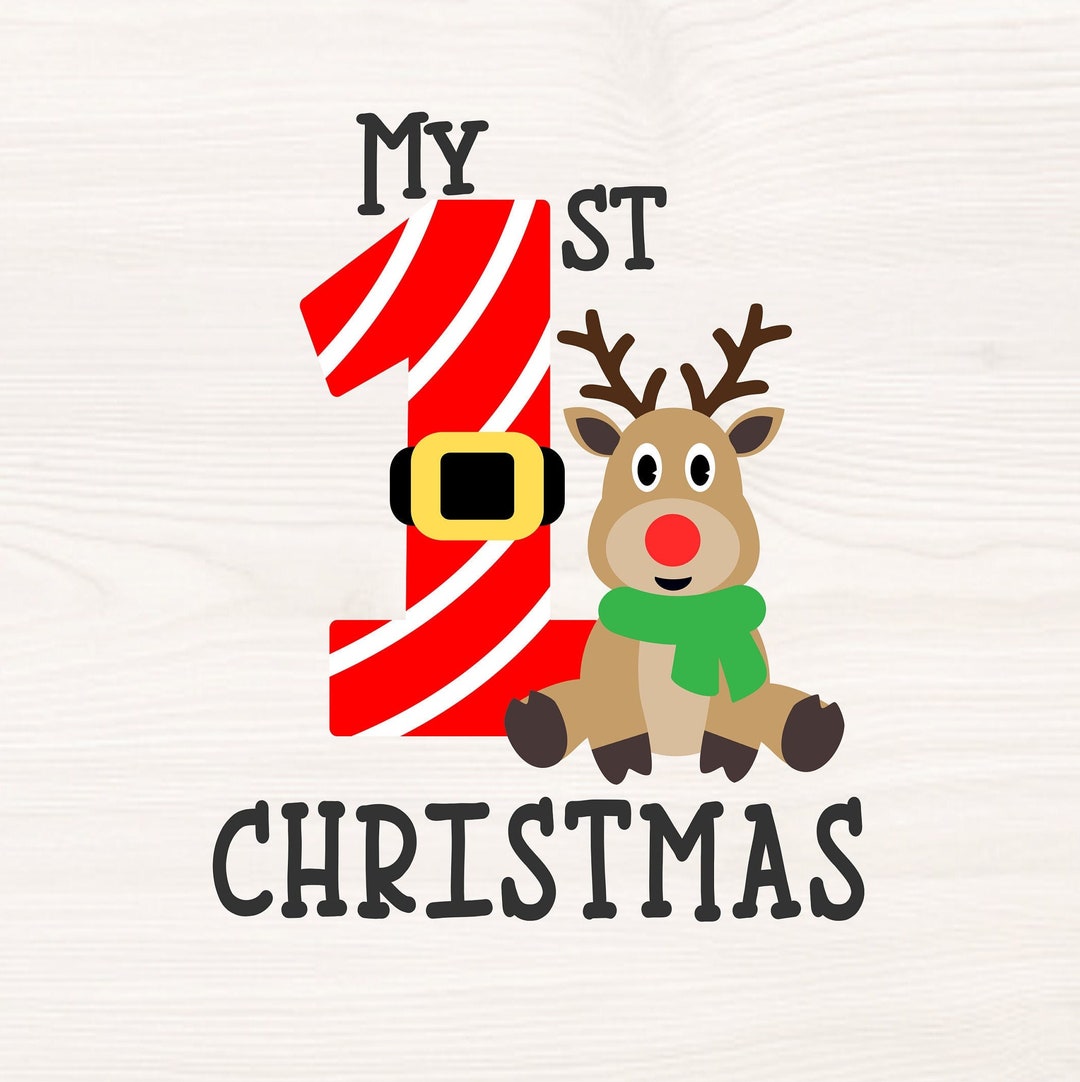 My First Christmas SVG PNG Files for Cutting Machines, Digital Clipart ...