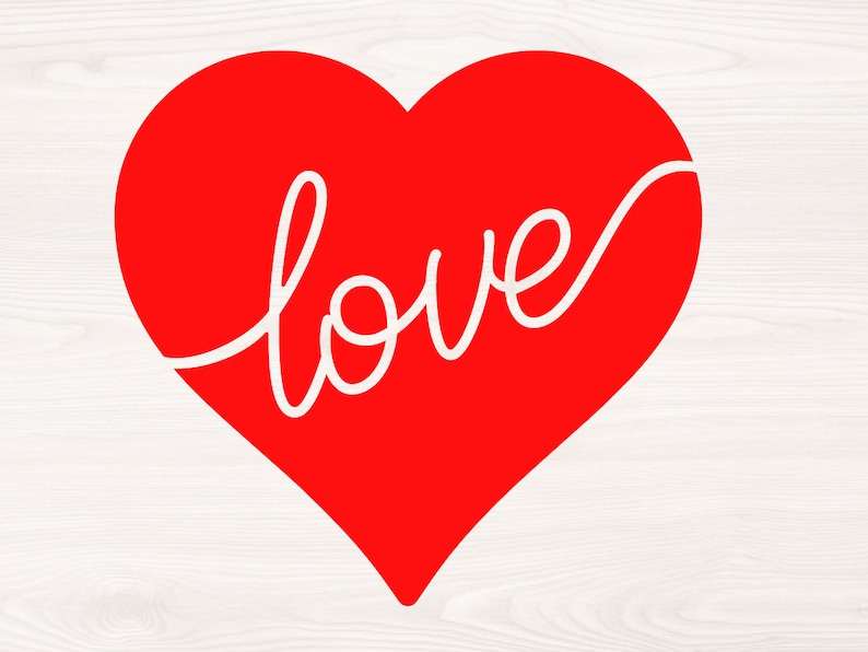 Heart Love SVG PNG File for Cutting Machines, Digital Clipart ...