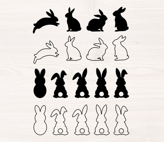 Easter Bunny Silhouette Outline