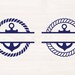 Rope and Anchor Split Monogram SVG PNG Files for Cutting Machines ...