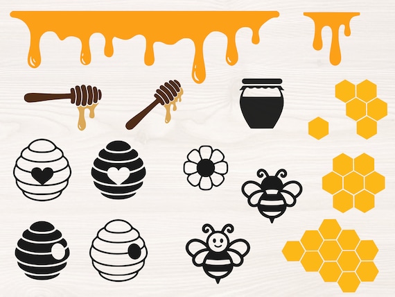 Honey Bundle SVG PNG Files for Cutting Machines Digital - Etsy