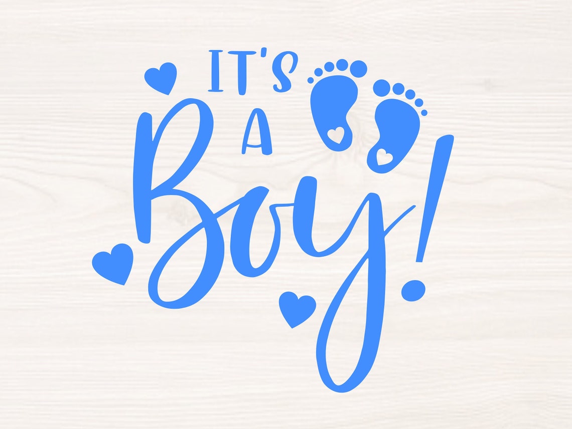 It's a Boy! SVG PNG Files for Cutting Machines, Digital Clipart, Pregnancy Announcement, Gender ...
