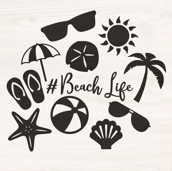 Beach Life Bundle SVG PNG Files for Cutting Machines Digital | Etsy Canada