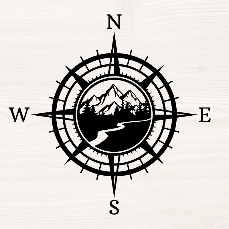 Svg datei berg kompass - Etsy.de