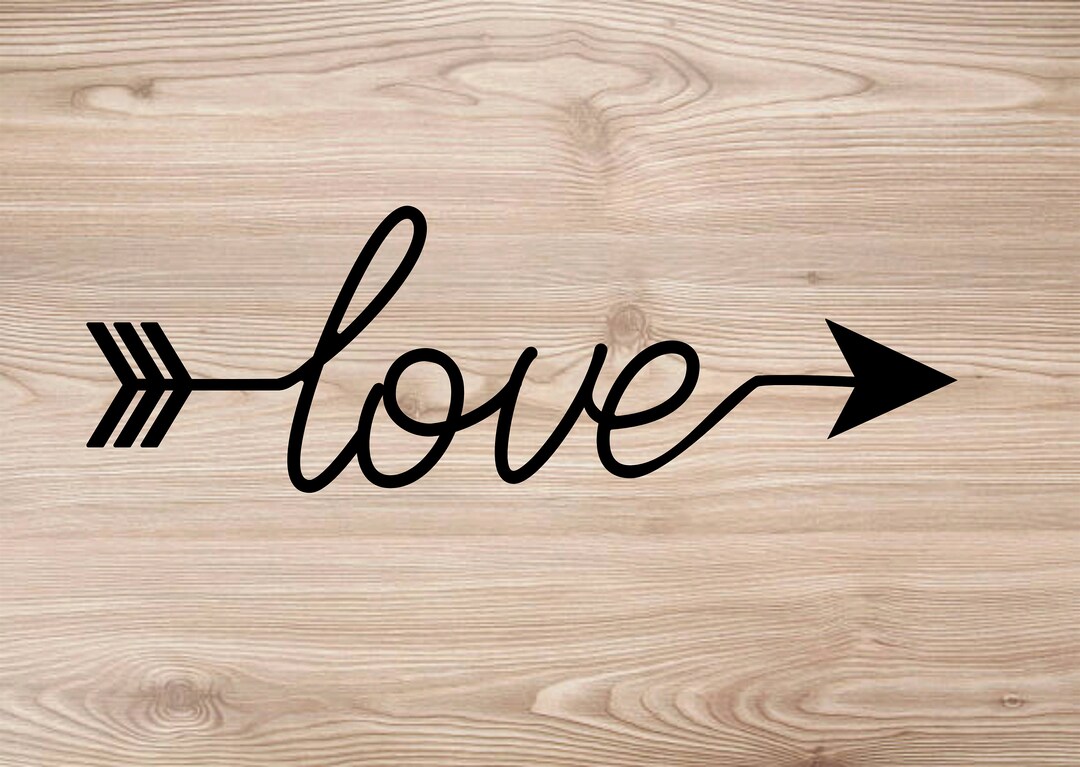 Love Arrow SVG PNG File for Cutting Machines, Digital Clipart ...