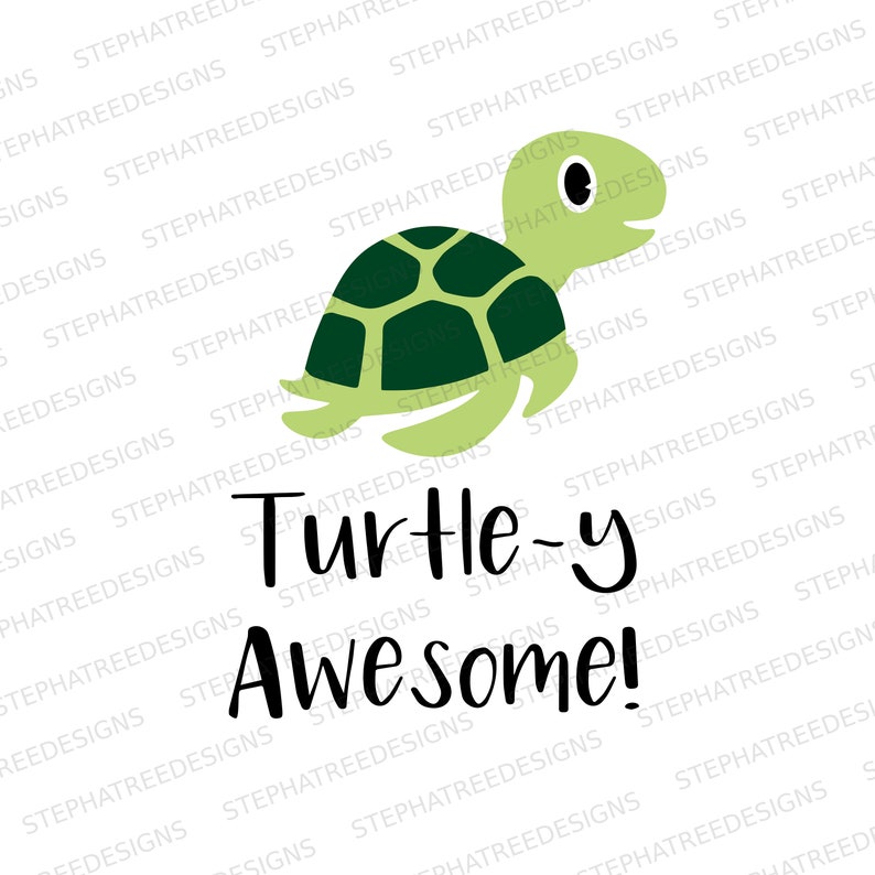 Turtley Awesome SVG PNG Files for Cutting Machines Digital | Etsy
