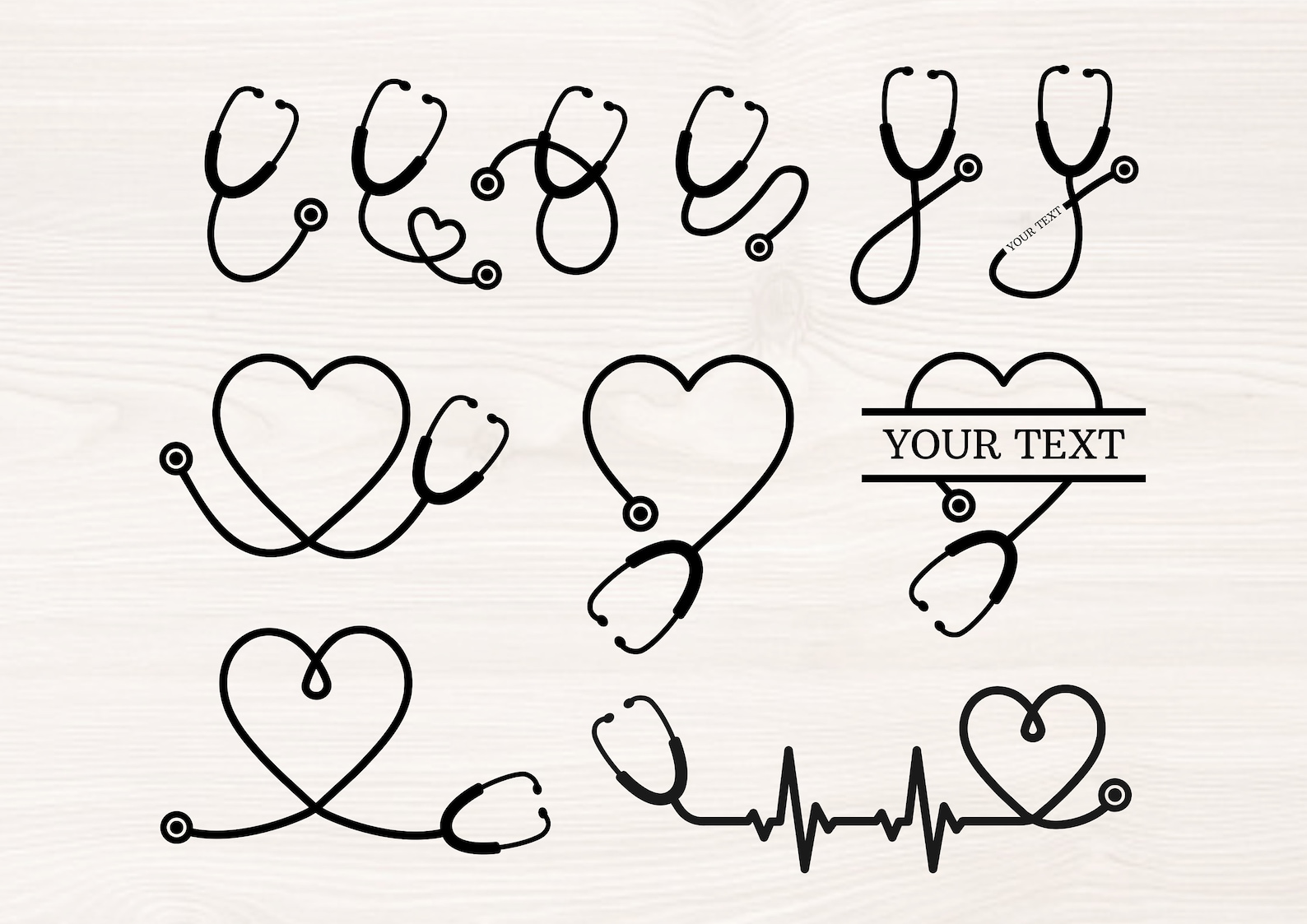 Stethoscopes Bundle SVG PNG Files for Cutting Machines - Etsy
