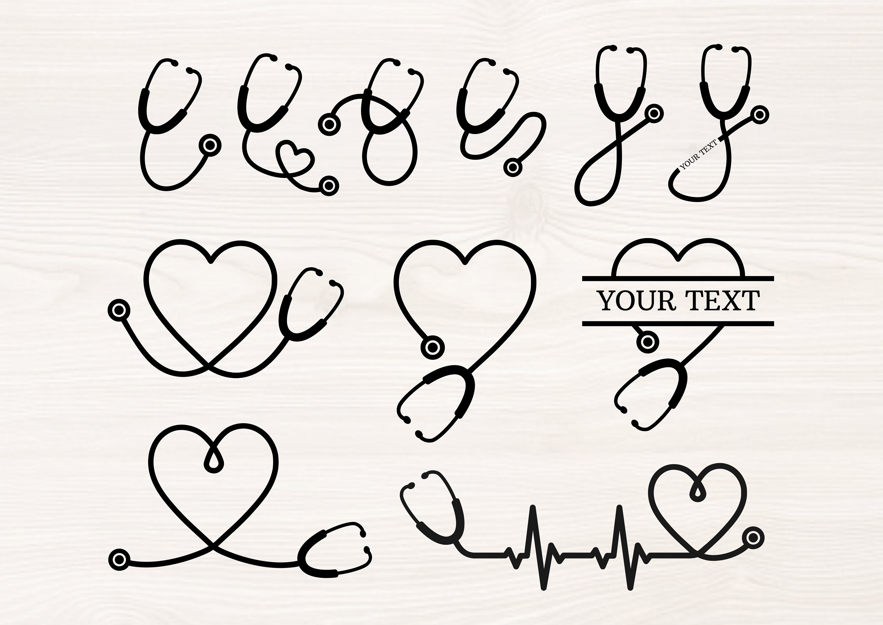 Paquete de estetoscopios Archivos SVG PNG para máquinas de - Etsy México