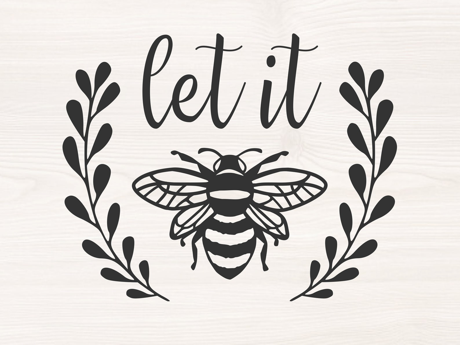 Let It Bee SVG PNG Files for Cutting Machines Digital | Etsy