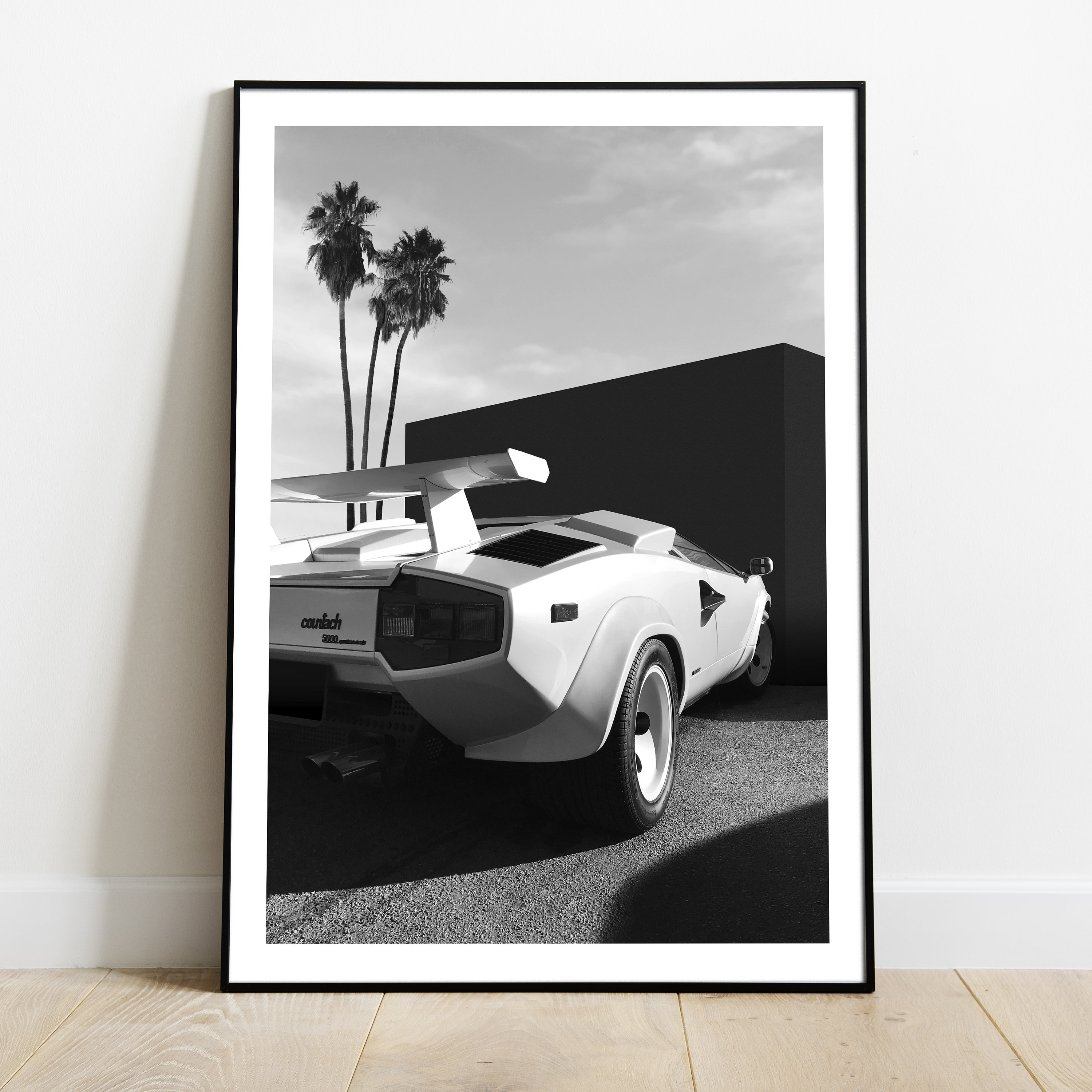 Lamborghini Countach With Palm Trees | Photo Print, Photography Print ...