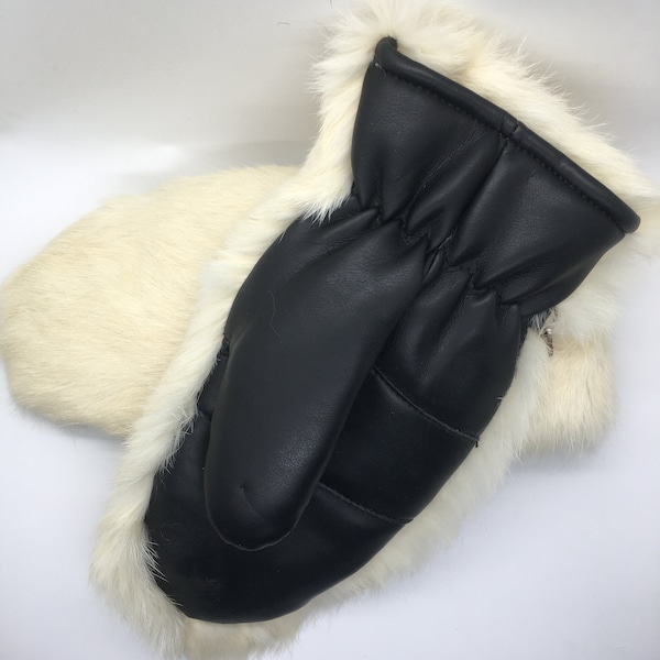 Rabbit Fur Mittens - Etsy