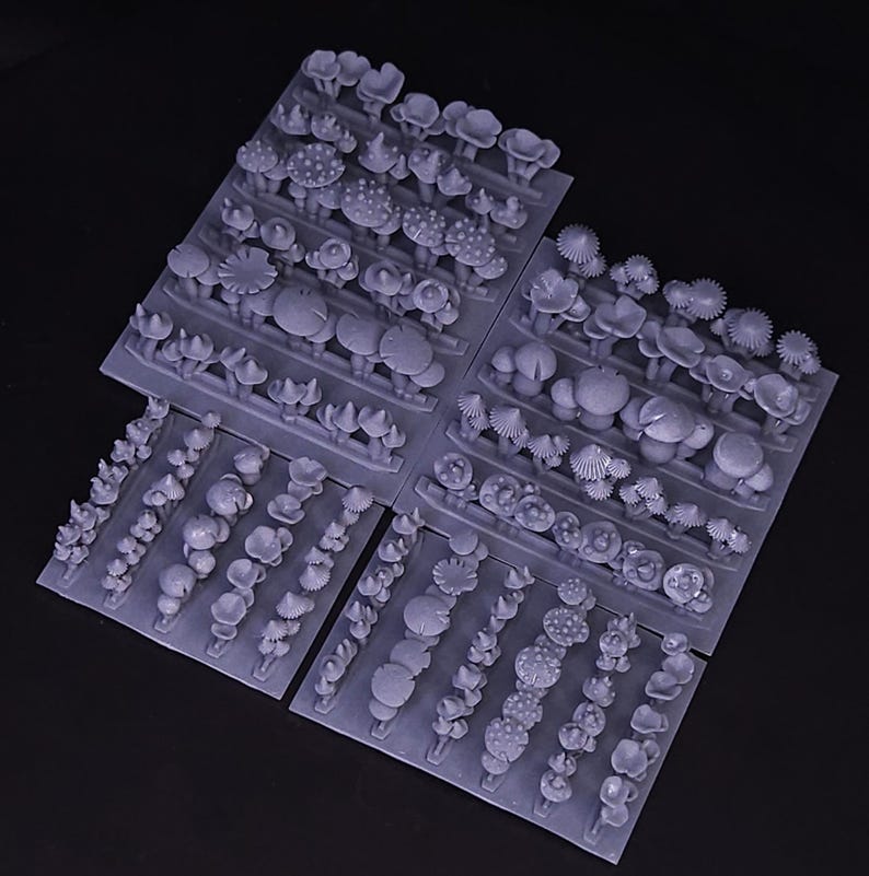 3D Printed Mushrooms for Miniatures (more Than 100 Shrooms!) - Etsy