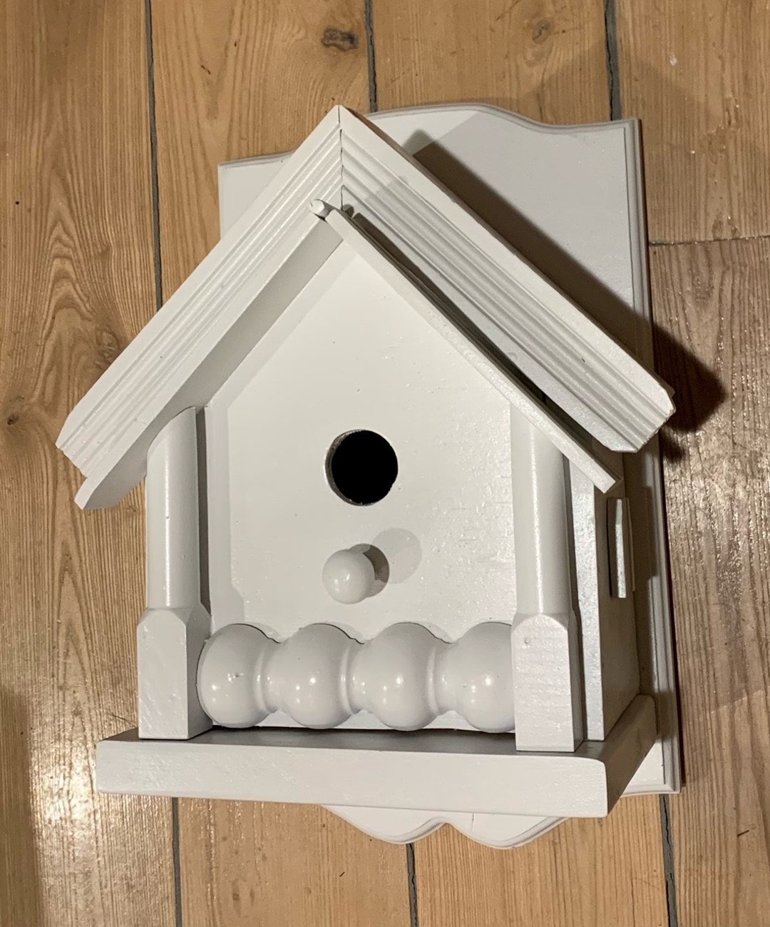 White Birdhouse Outdoor / Indoor Wall Hanger - Etsy