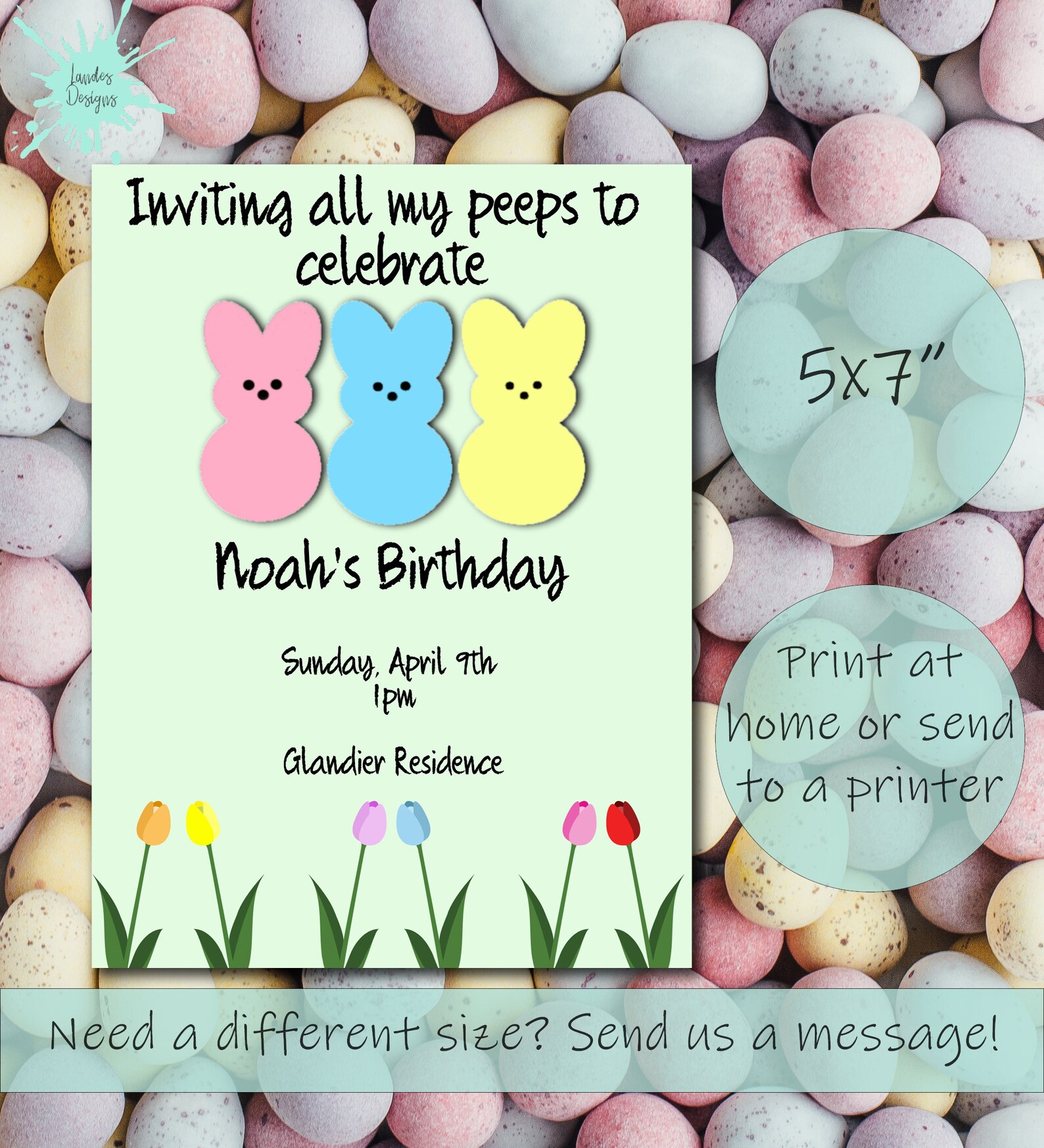 Peeps Invitation, Peeps Party, Easter Invitation, Easter Brunch, Spring ...