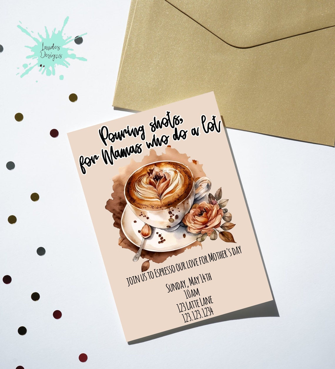 Mother's Day Invitation, Coffee Date Invitation, Brunch Invitation ...