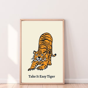 Take It Easy Tiger Instant Download Digital Print - Etsy