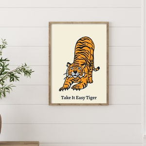 Take It Easy Tiger Instant Download Digital Print - Etsy
