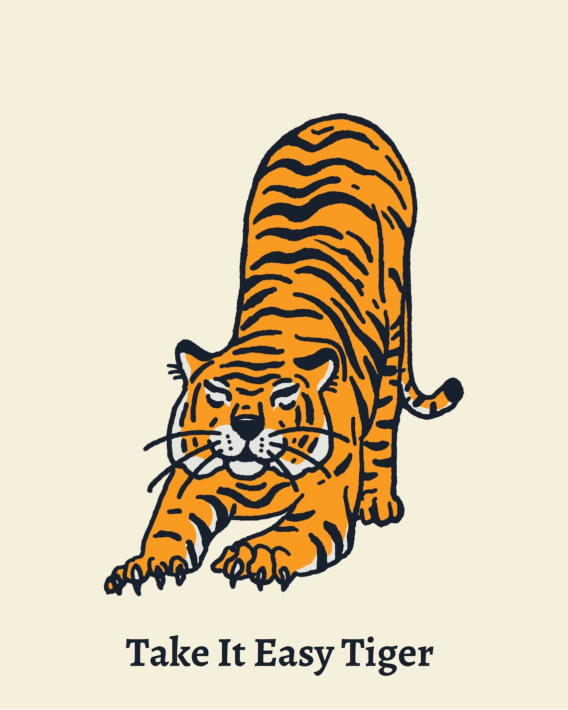 Take It Easy Tiger Instant Download Digital Print | Etsy