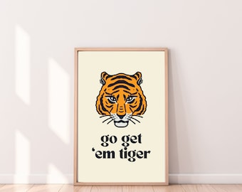 Go Get Em Tiger - Etsy