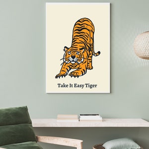 Take It Easy Tiger Instant Download Digital Print - Etsy