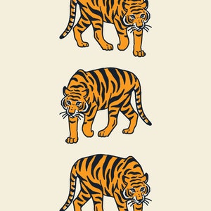 Retro Tigers Poster Digital Download - Etsy