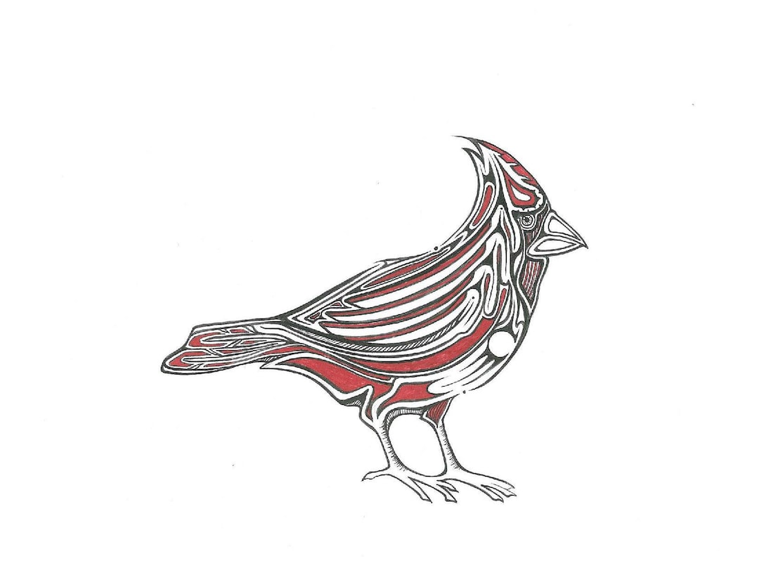 Cardinal Tribal Tattoo