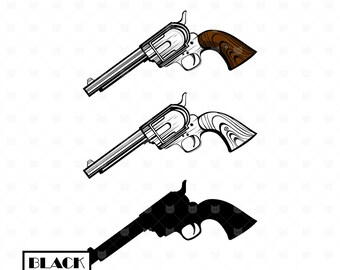 Revolver Clip Art | Etsy