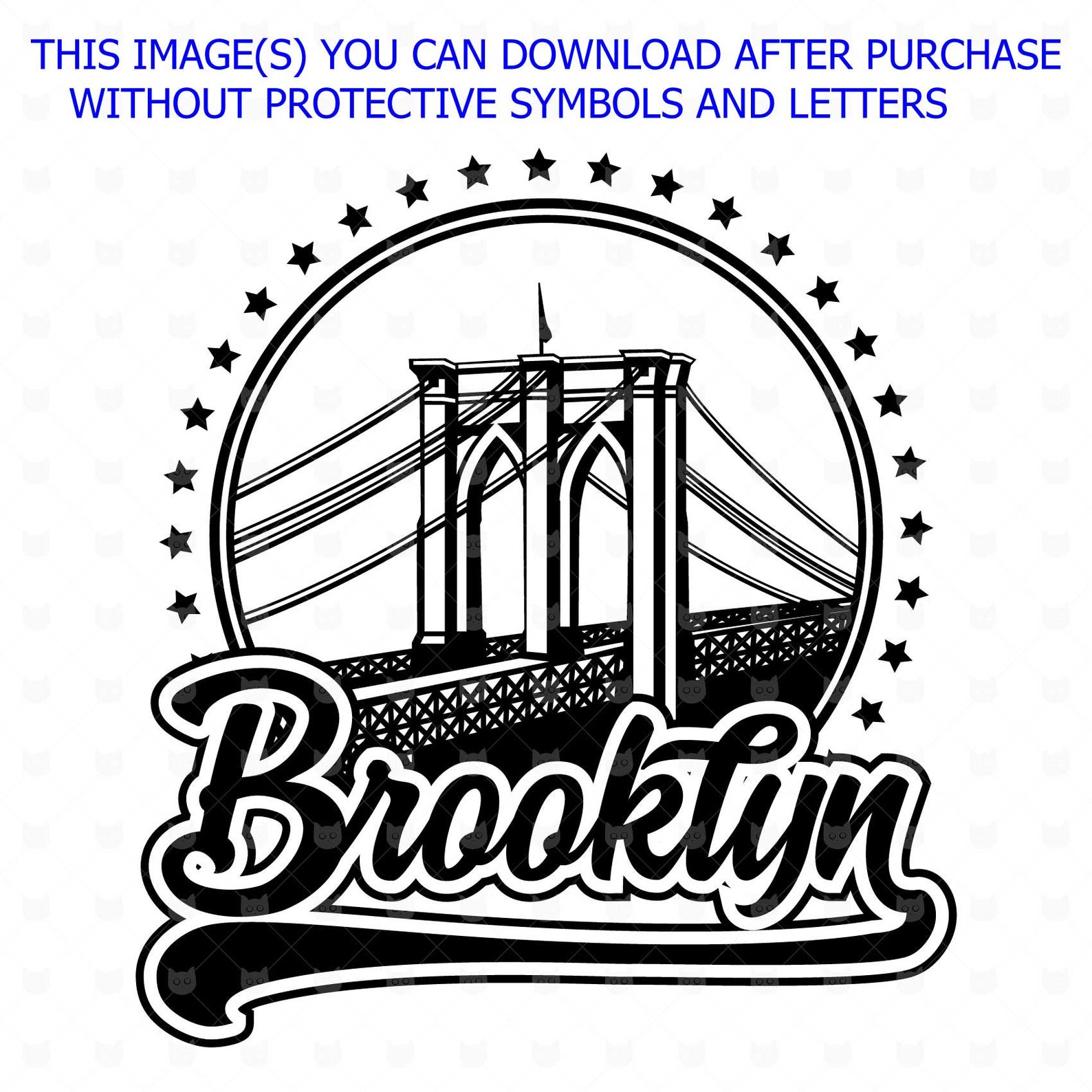 Brooklyn svg Brooklyn bridge svg Brooklyn New York svg | Etsy