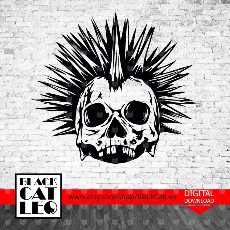 Punk svg Skull svg Punk skull svg Grunge Punks Skull t | Etsy