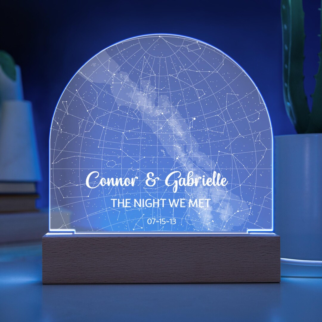 Personalized Map Stars Night Light - Personal Map Stars - Personalized ...