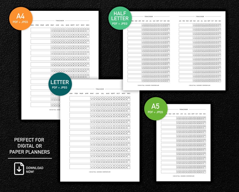 Printable Tracker, Printable Planner Daily Tracker, Digital Planner ...