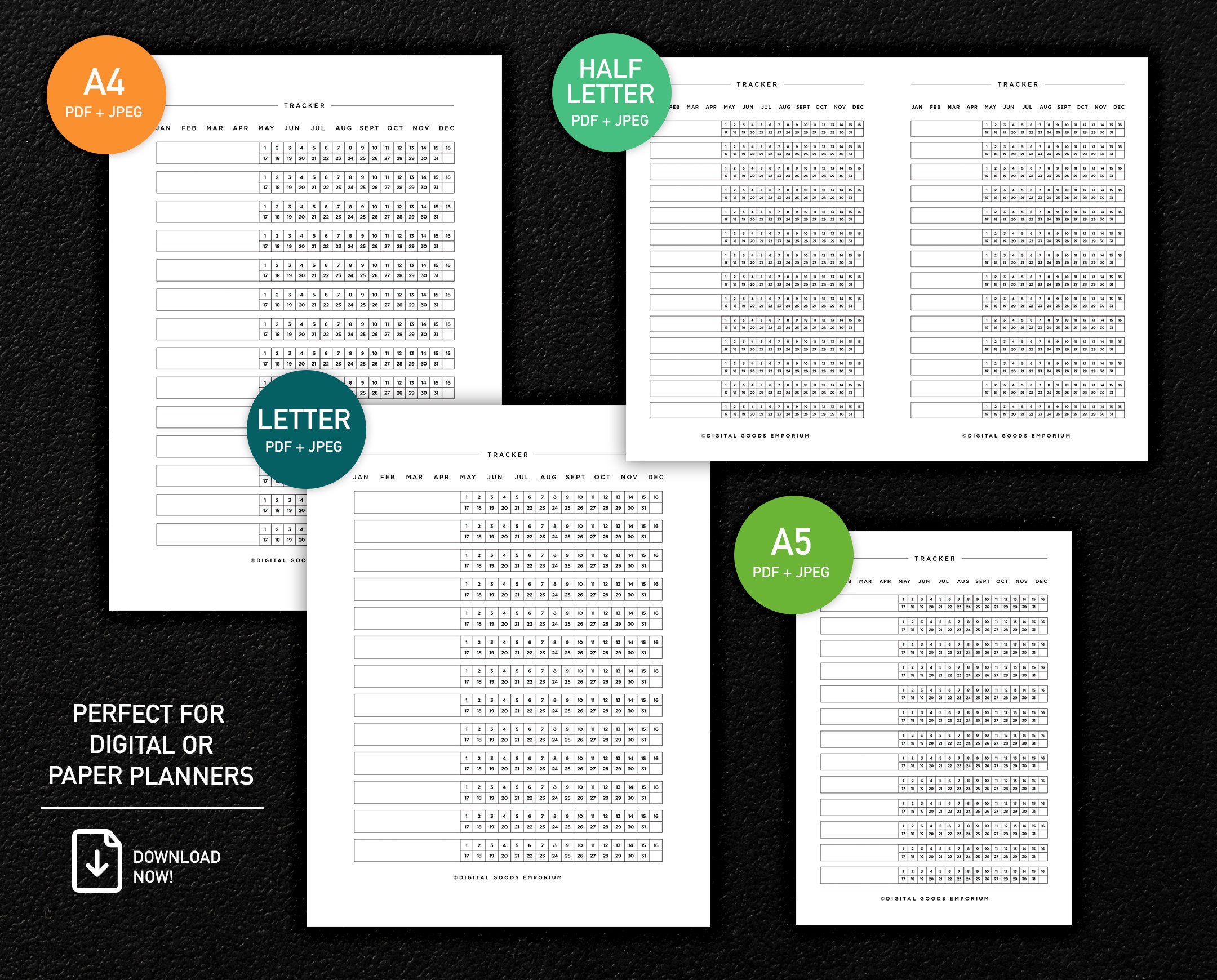 Printable Tracker, Printable Planner Daily Tracker, Digital Planner ...