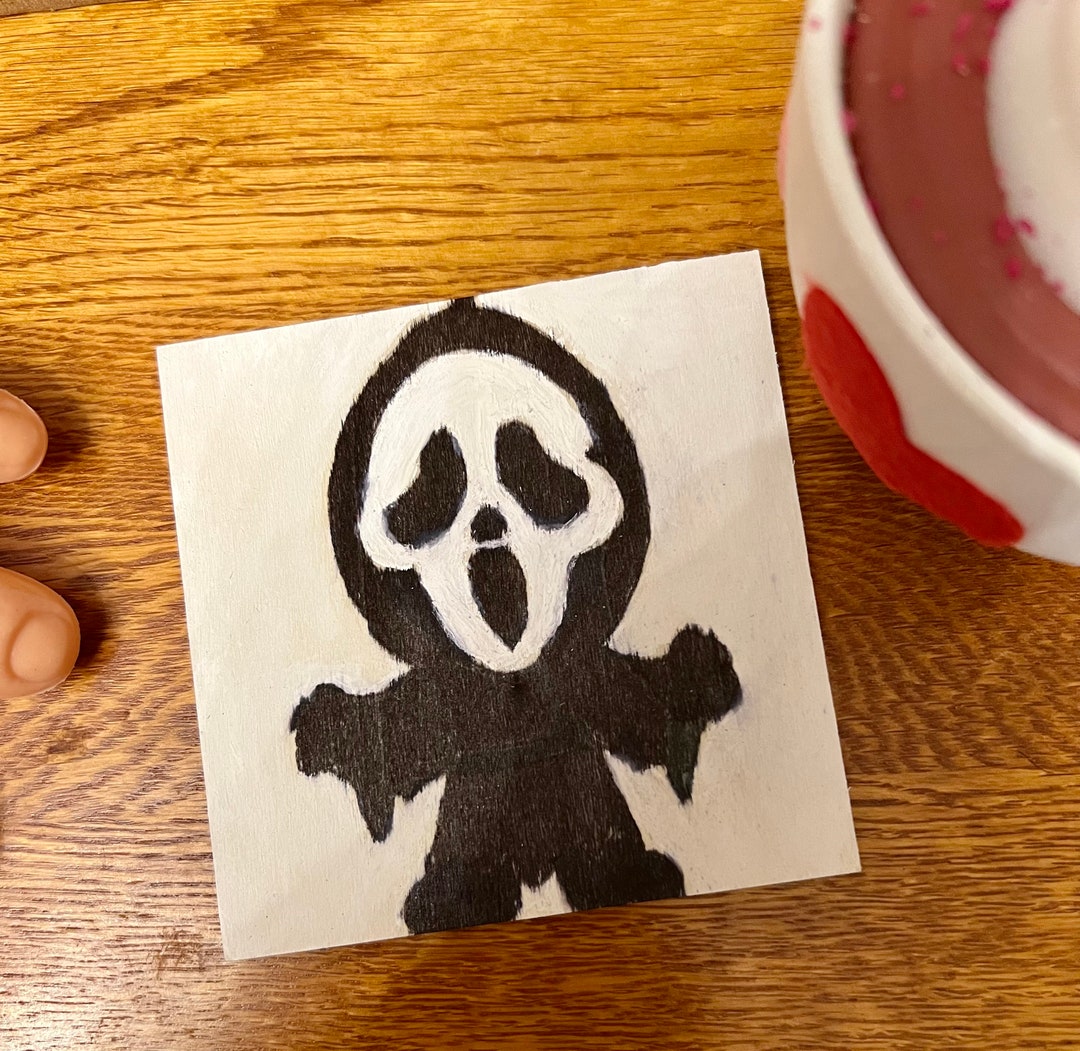 Scary Movie Guy, Wood Coaster - Etsy