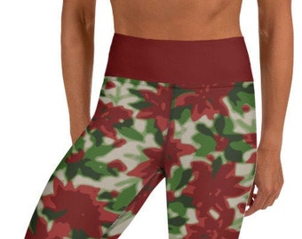 Red Roses Yoga Pants Leggings - Etsy