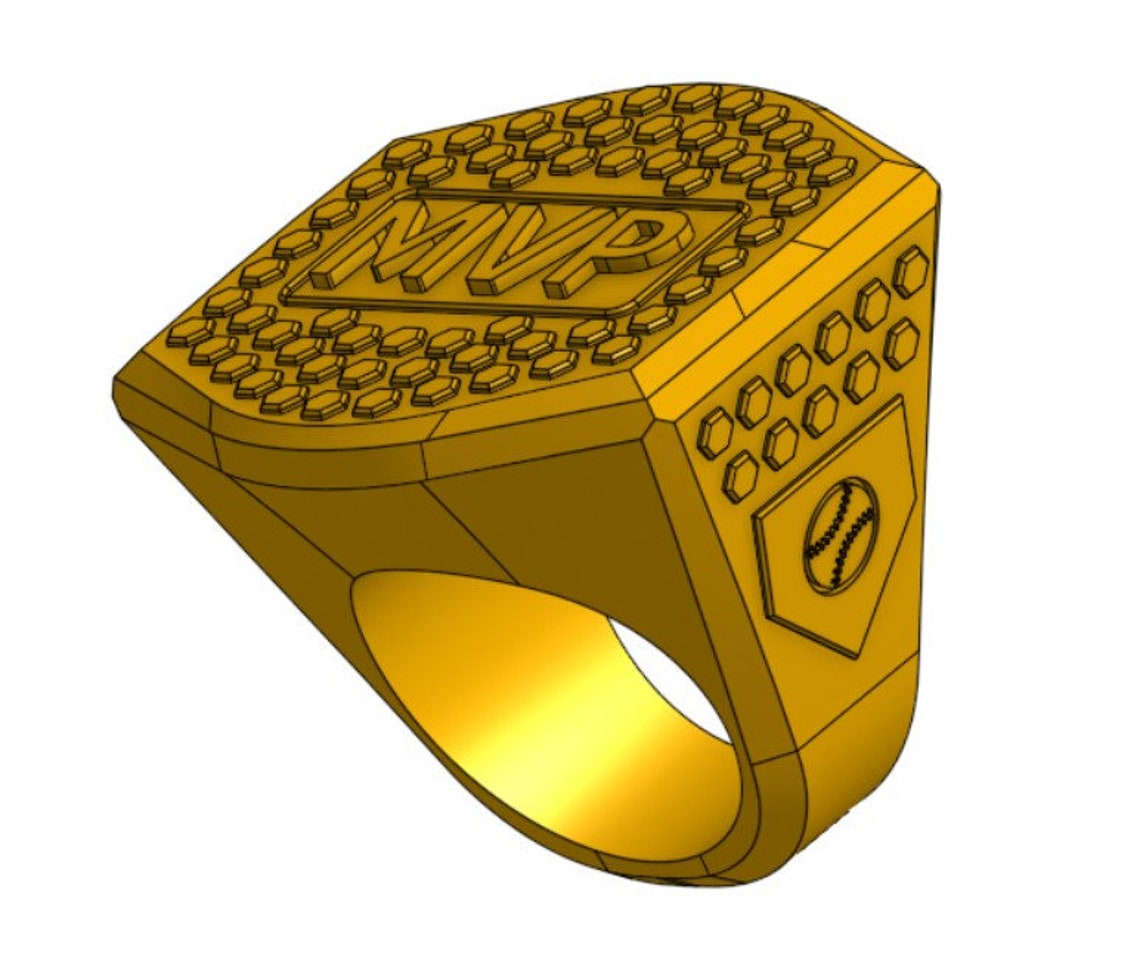 MVP Baseball Ring STL File for 3D Print - Included No Support Needed ...